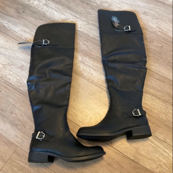 American Rag | Shoes | American Rag Aadarrap Black Tall Block Heel ...